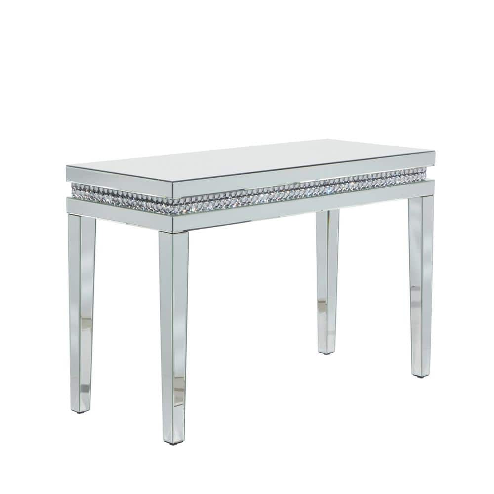 Litton Lane 47 in. Silver Extra Large Rectangle Glass Mirrored Console ...