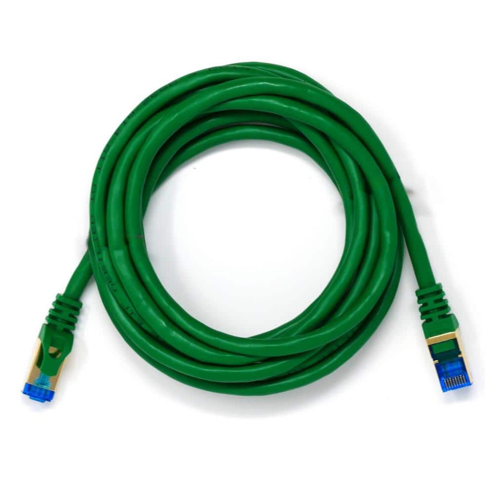 QualGear 10 ft. CAT 7 Round High-Speed Ethernet Cable - Green QG-CAT7R ...