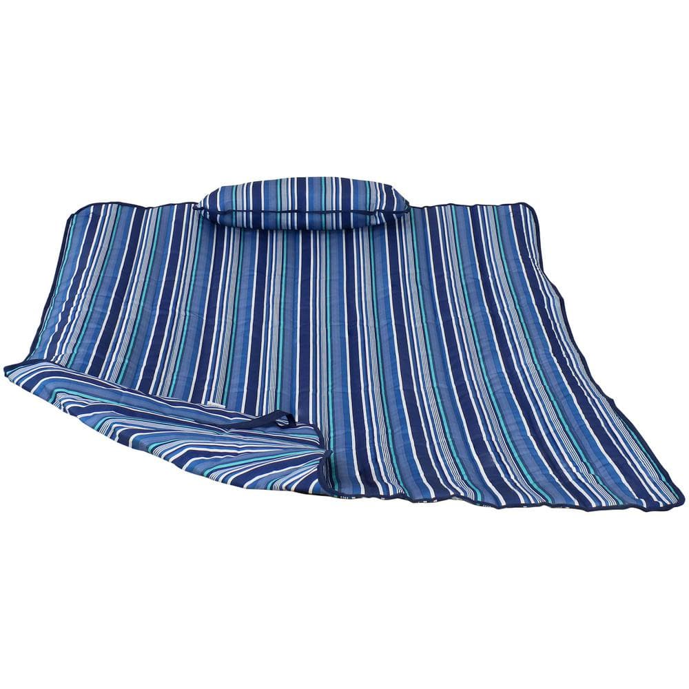 Sunnydaze Breakwater Stripe Pad and Pillow WIM-292 - The Home Depot