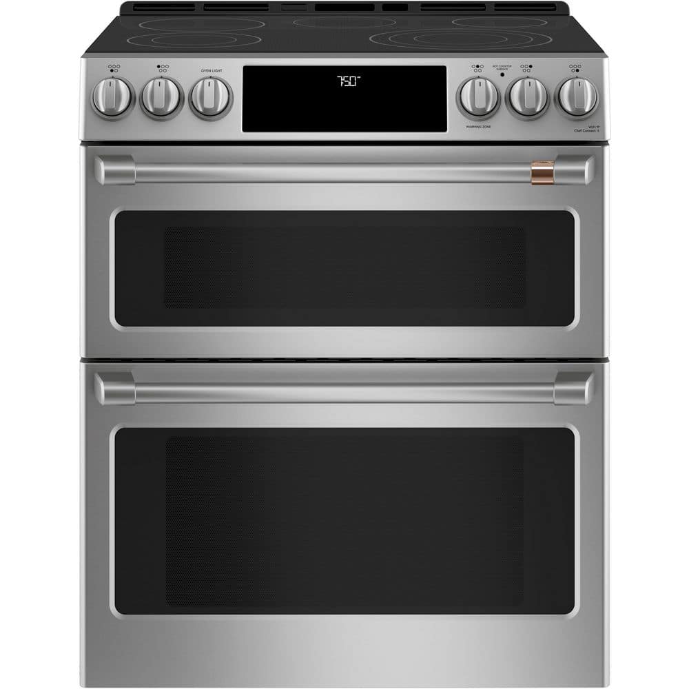 Cafe 30 in. 4 Burner Element Smart Slide-In Electric Range in Matte ...