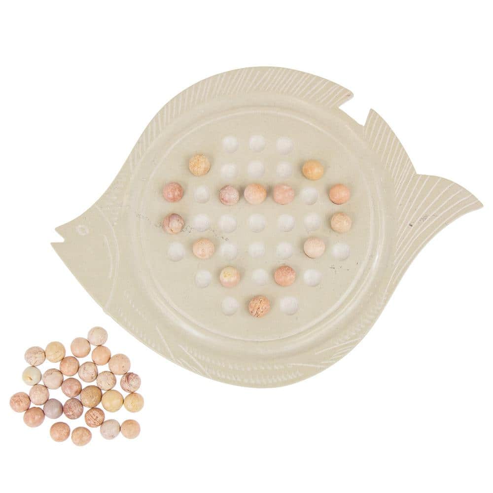 Global Crafts Soapstone Fish Solitaire Game with Marbles KSA5402_GWH ...