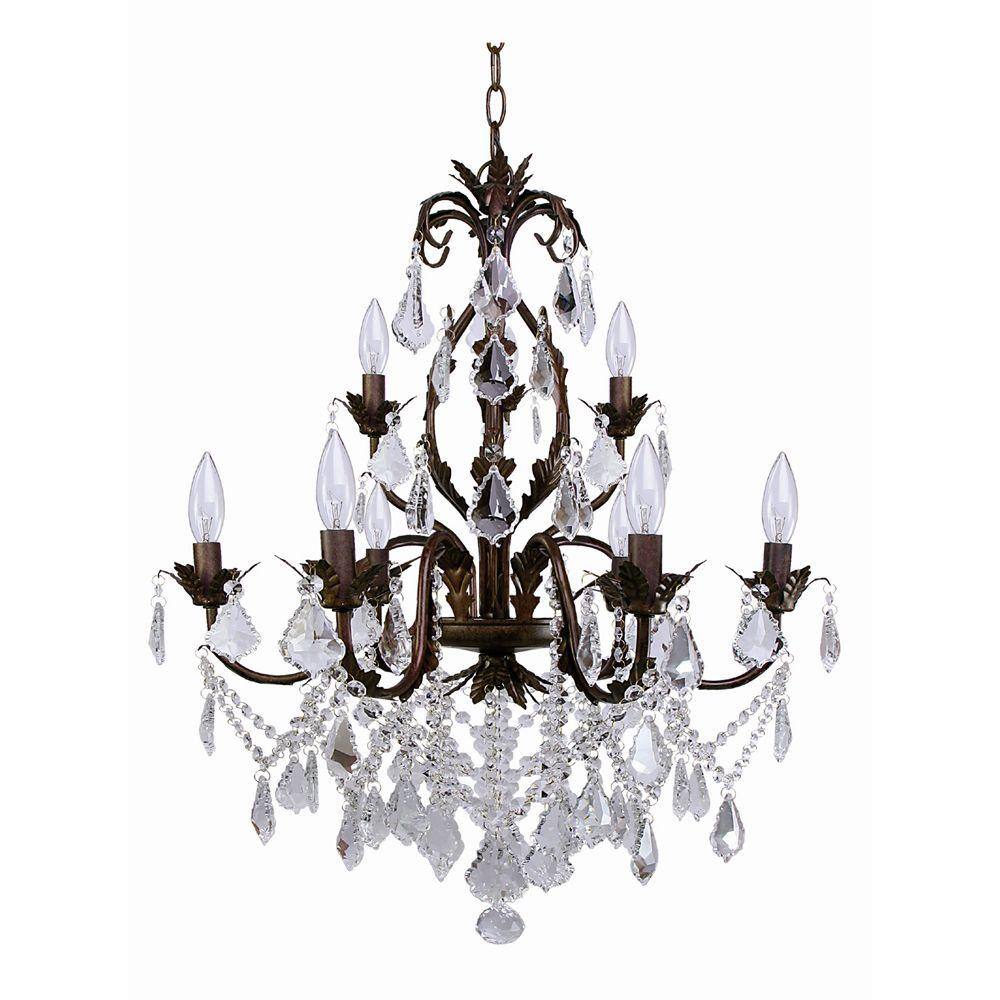 Roxy Lighting Heritage 9 Light Crystal Light Chandelier-DISCONTINUED ...