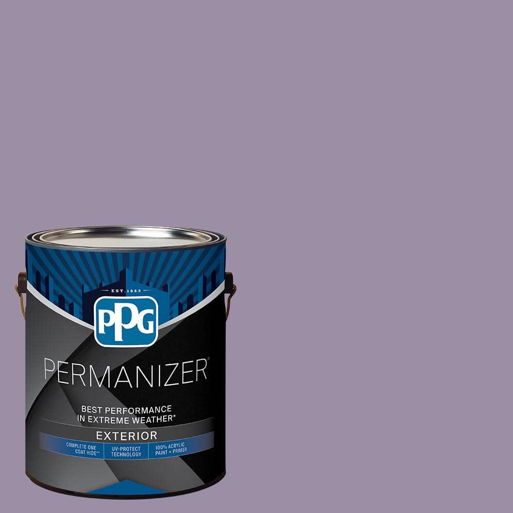 PERMANIZER 1 gal. PPG1174-5 Smoky Grape Flat Exterior Paint PPG1174-5PZ ...