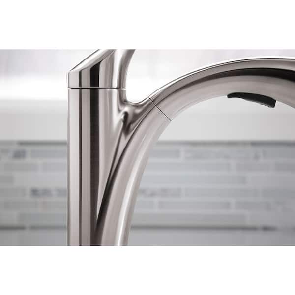 KOHLER Mistos Single-Handle Pull-Out Sprayer Kitchen Faucet In ...