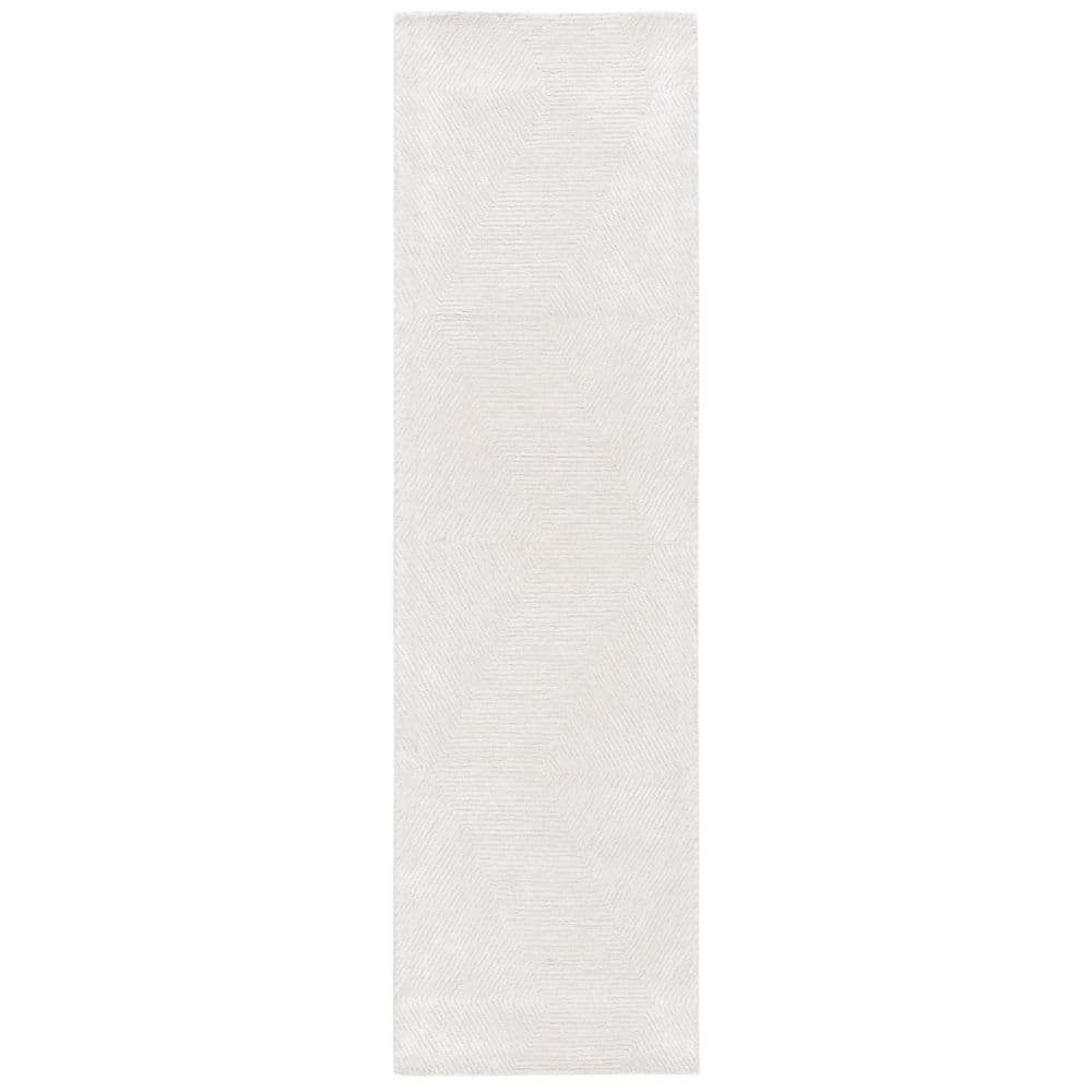 SAFAVIEH Textural 2 ft. x 8 ft. Beige Monochrome Geometric Runner Rug ...