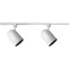 2 ft. 2-Light Indoor White Track Lighting Kit with 2-Round Back ...