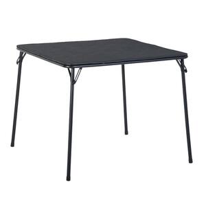 Cosco 34 in. Black Vinyl Top Folding Card Table 14696BLK1E - The Home Depot