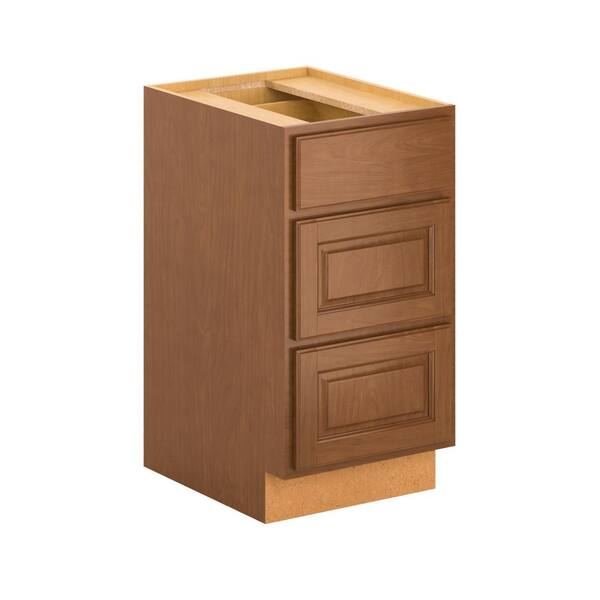 Hampton Bay Madison Assembled 18x34.5x24 in. 3-Drawer Base Cabinet with ...