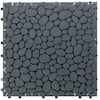 Gardenised Plastic Interlocking Cobbled Stone Look Garden Pathway Tiles ...