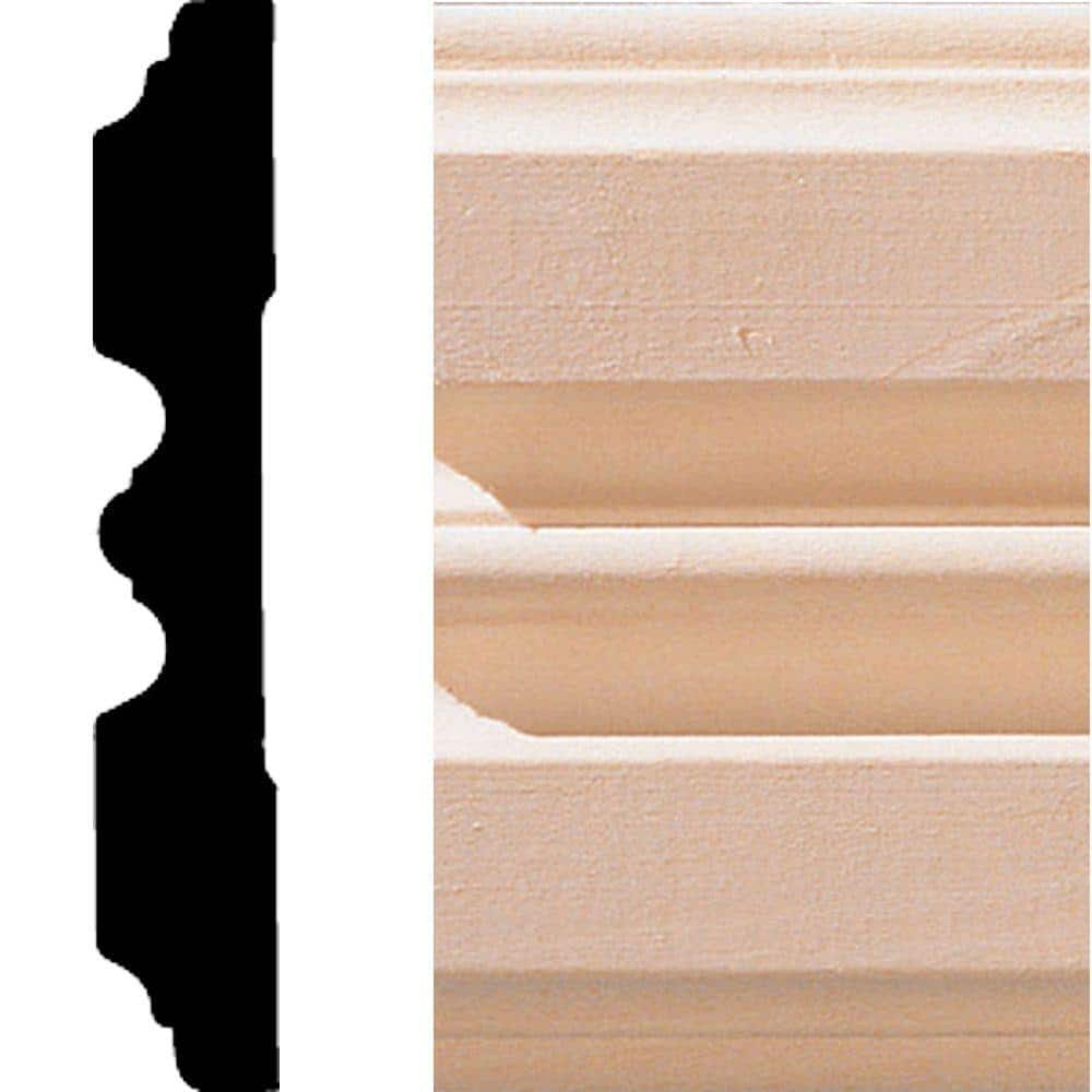 HOUSE OF FARA 593 - 3/4 in. x 4-1/4 in. Basswood Wood Fluted Casing ...