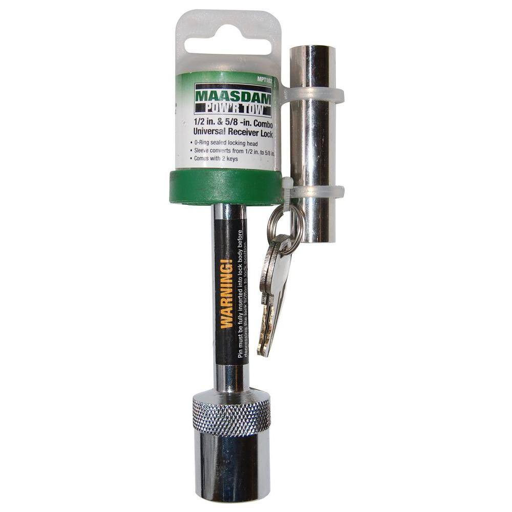Maasdam Pow'R Tow 1/2 in. and 5/8 in. Universal Receiver Lock Combo ...