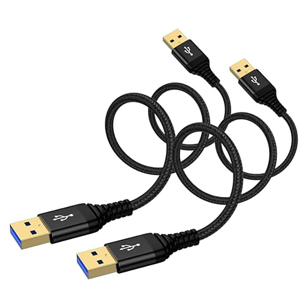 Lukyamzn USB to USB Cable 6 ft. Male to Male Data Transfer Cord Braided ...