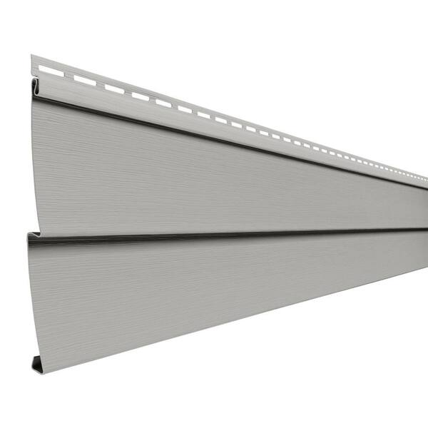 Double 4 in. x 150 in. Pewter Lap Vinyl Siding PC40NPHP - The Home Depot
