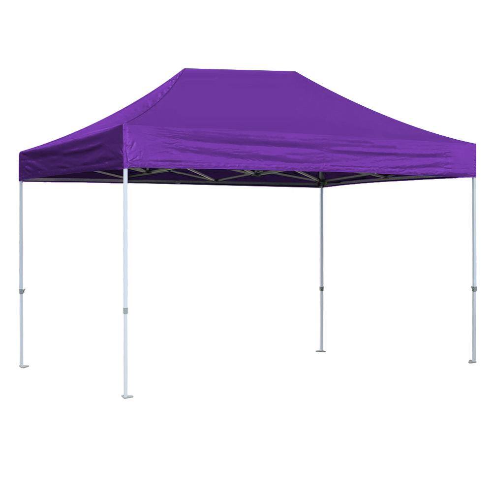 Terracemaster Commercial 8 ft. x 12 ft. Purple Pop Up Canopy Tent with ...