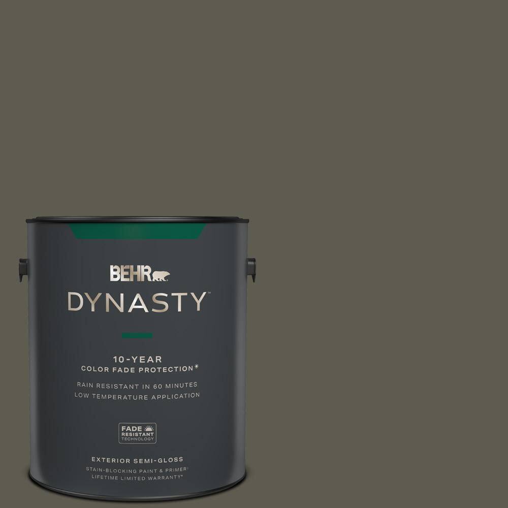 BEHR DYNASTY 1 gal. #N370-7 Night Mission Semi-Gloss Exterior Stain ...