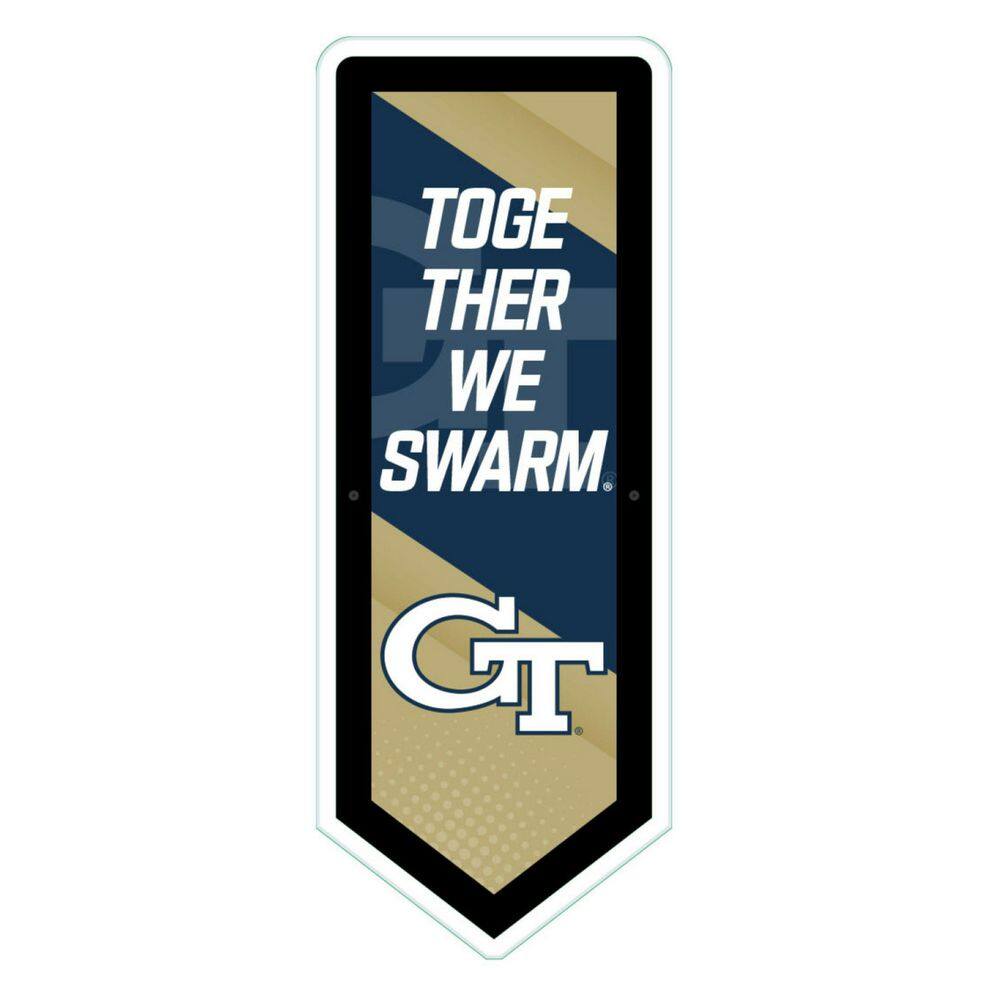 Evergreen Georgia Tech Pennant 9 in. x 23 in. Plug-in LED Lighted Sign ...
