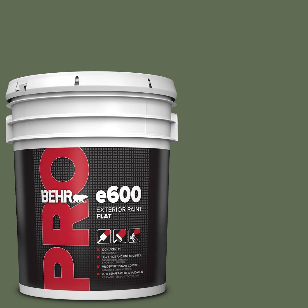 BEHR PRO 5 gal. #430F-6 Inland Flat Exterior Paint PR61305 - The Home Depot