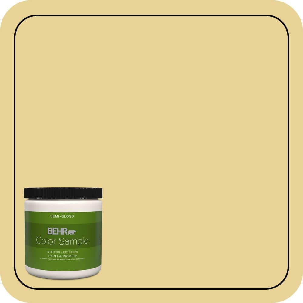 BEHR PREMIUM PLUS 8 oz. #390D-4 Honey Beige Semi-Gloss Interior ...