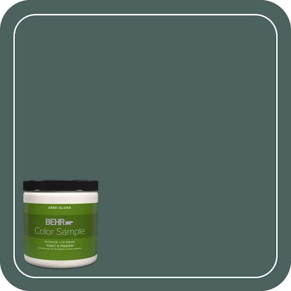 BEHR PREMIUM PLUS 8 oz. #BIC-54 Vert Pierre Semi-Gloss Interior ...