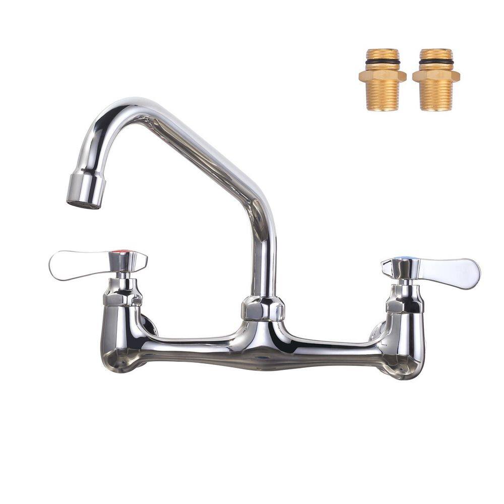 VEVETTA Double Handle Wall Mount Commercial Brass Standard Kitchen ...