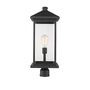 Mesa 1-Light Black 16 in. Aluminum Hardwired Outdoor Weather Resistant ...
