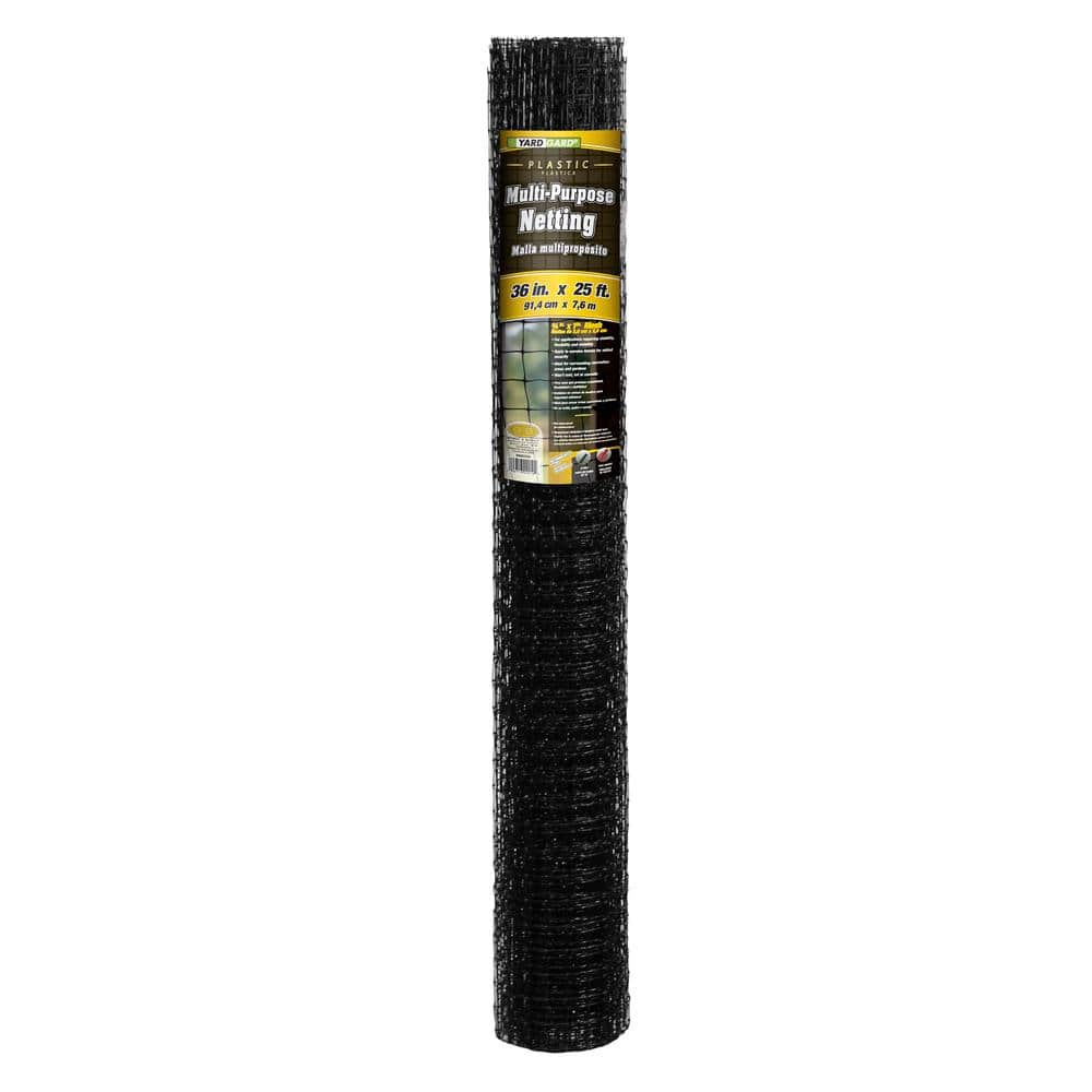 YARDGARD 3 ft. x 25 ft. Multi-Purpose Black Plastic Netting 889523A ...