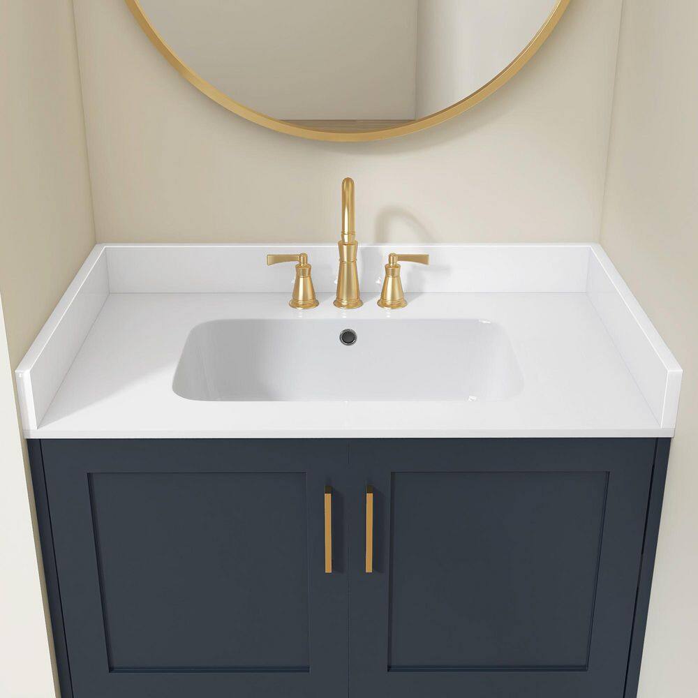 NTQ 36 in. Solid Surface Vanity Backsplash Bathroom Vanity Back Splash ...
