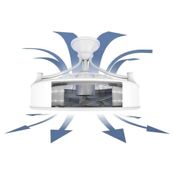 Anderson 22 In Indoor Outdoor White Ceiling Fan With Light | Shelly ...