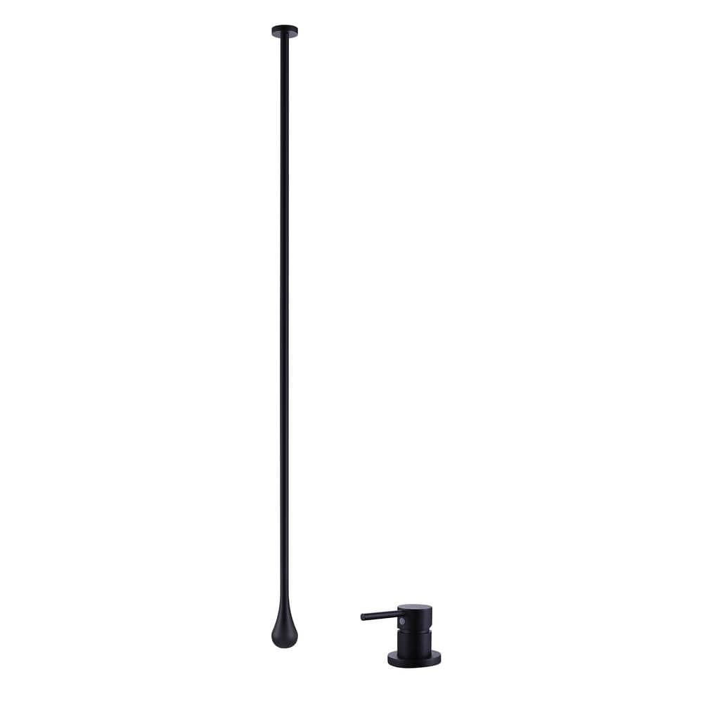 Tomfaucet Single-Handle Ceiling Mount Bathroom Faucet in Matte Black ...