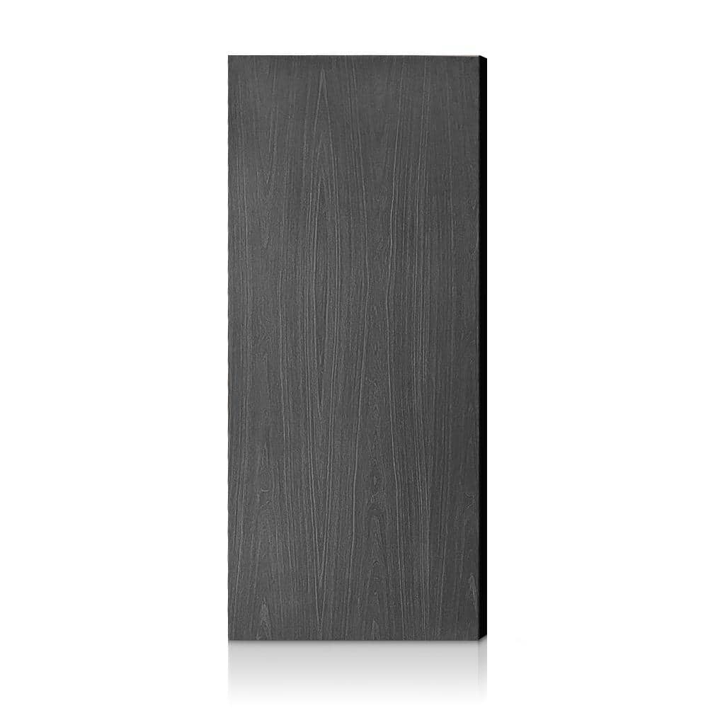 CALHOME 36 in. x 86 in. Black Smooth Flush Hollow Core Veneer Composite ...