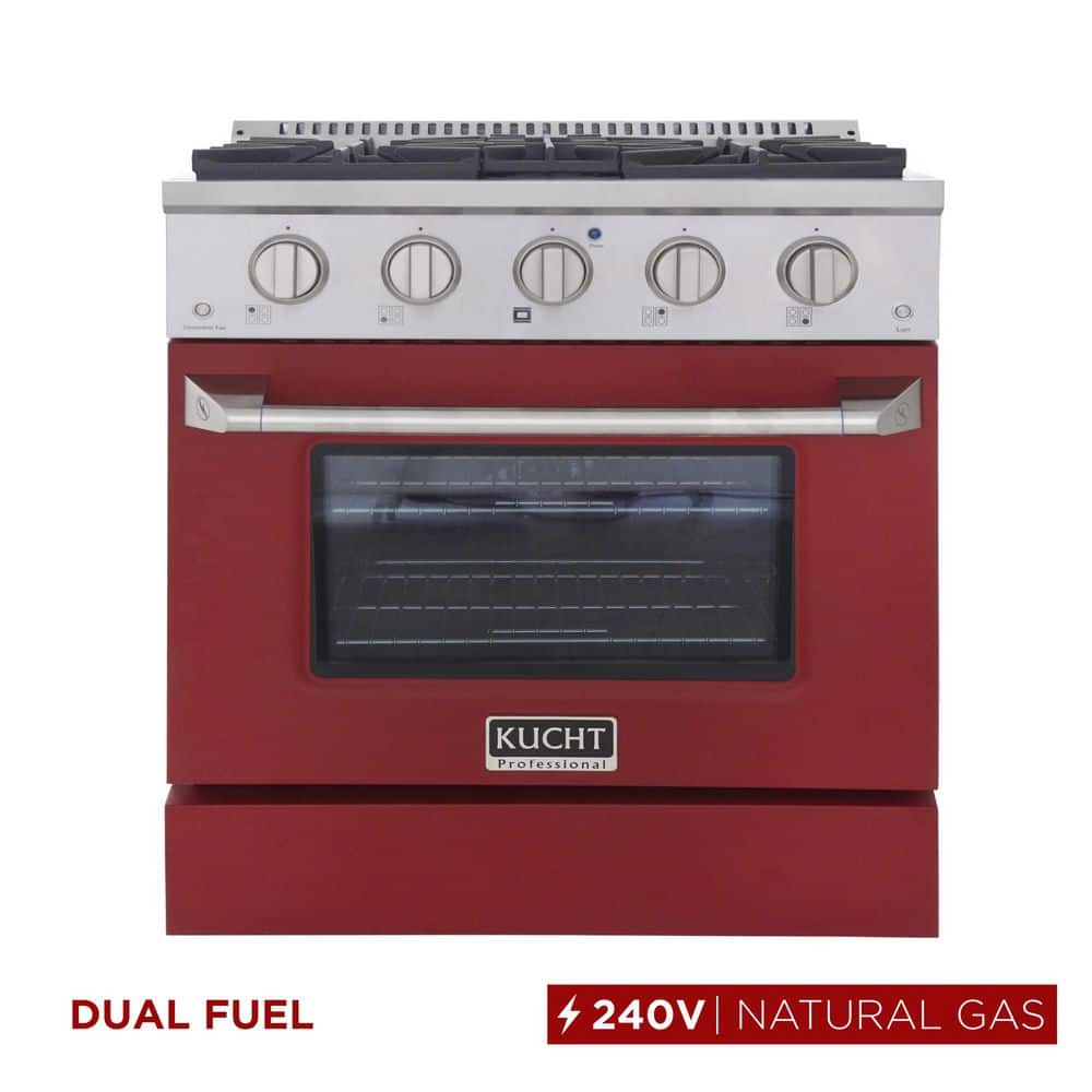 Kucht 30 in. 4.2 cu. ft. Dual Fuel Range with Gas Stove and Electric ...