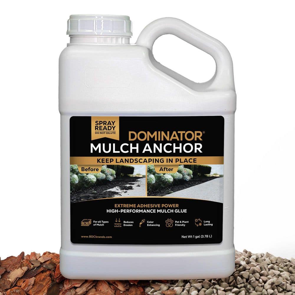 DOMINATOR Mulch Anchor - Mulch Glue and Pea Gravel Stabilizer, Ready to ...