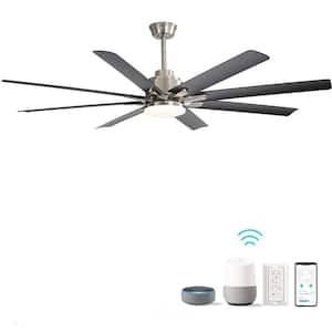 CRAFTMADE Champion 60 in. Indoor Brushed Polished Nickel Ceiling Fan ...