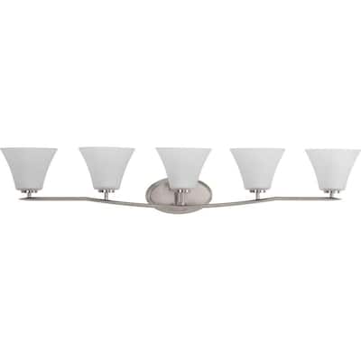 Progress Lighting Bravo Collection 3-Light Brushed Nickel Foyer Pendant ...