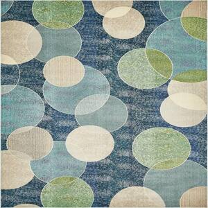 Unique Loom Chromatic Seaside Navy Blue 5' 0 x 8' 0 Area Rug 3139833 ...