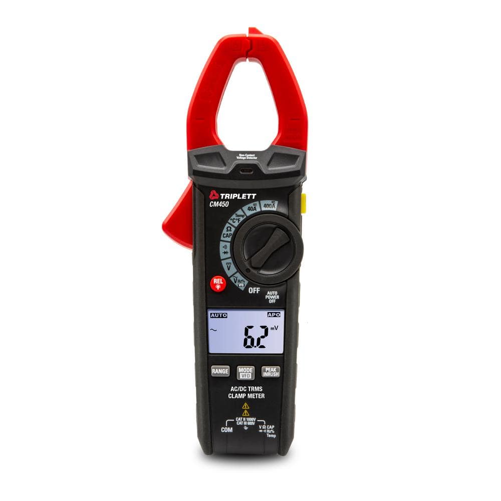 TRIPLETT 400 Amp True RMS AC/DC Clamp Meter CM450 - The Home Depot