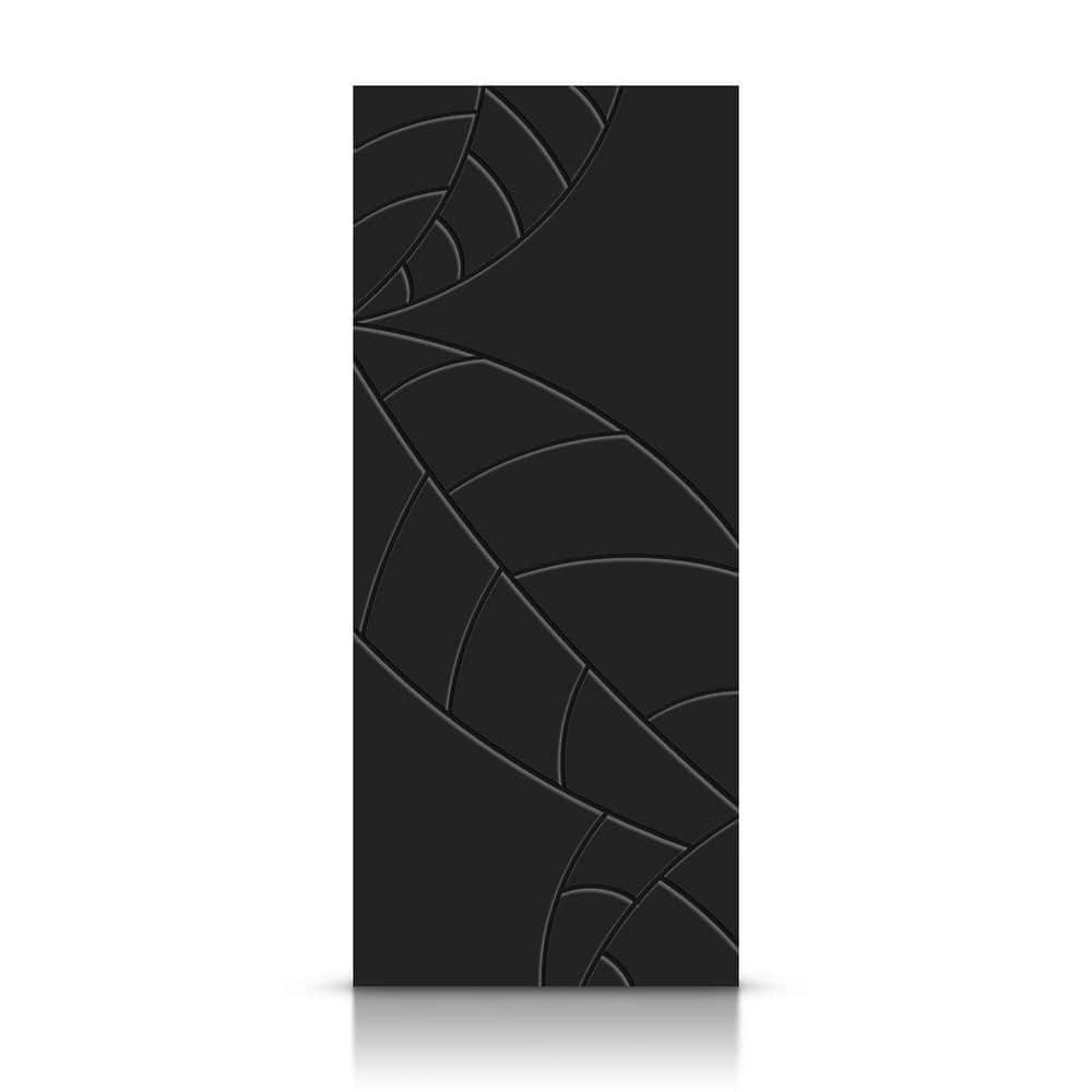 CALHOME 42 in. x 96 in. Hollow Core Black Stained Composite MDF ...