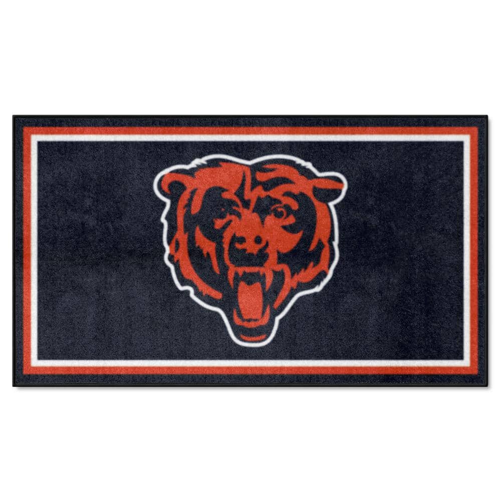 FANMATS Chicago Bears 3ft. x 5ft. Plush Area Rug 39963 - The Home Depot