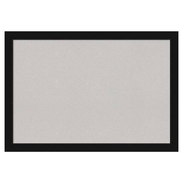 Amanti Art Avon Black Framed Grey Corkboard 39 in. x 27 in Bulletin ...