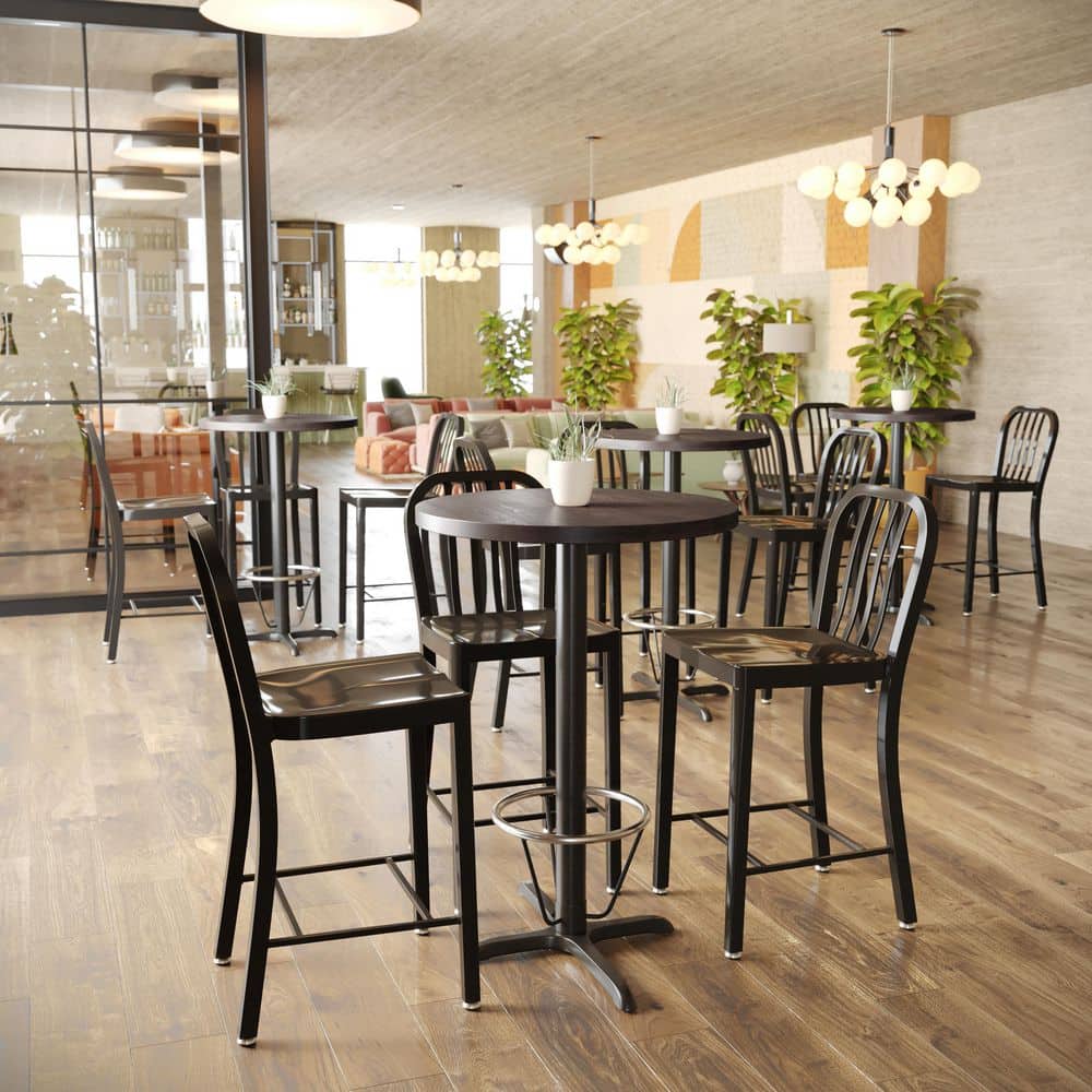 Carnegy Avenue Bennett 1-Piece 1.5 in. Thick Round Dark Brown Solid ...