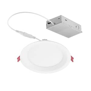 Globe Electric 12 Pack 6 in. Black Round Wet Rated LED Integrated ...
