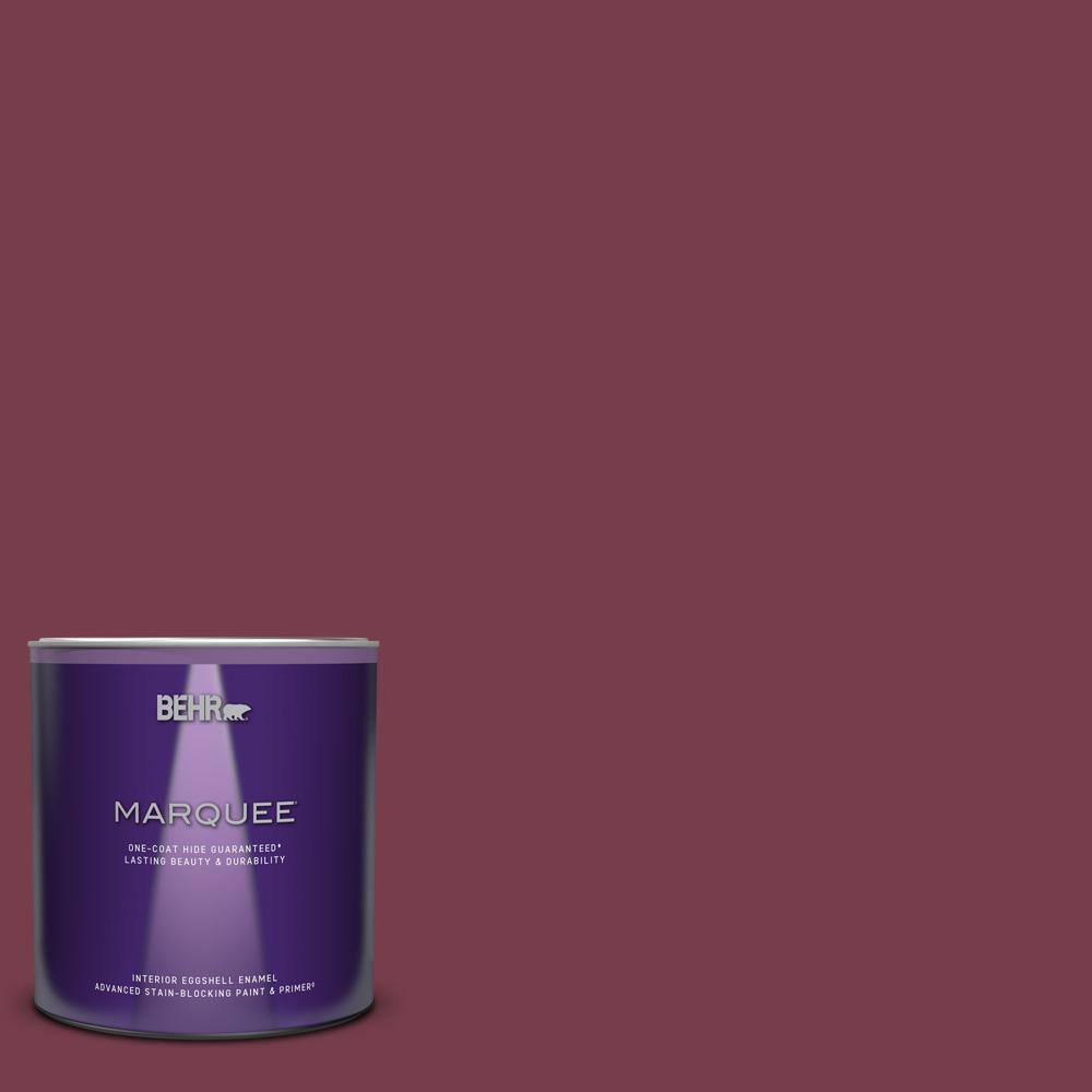 BEHR MARQUEE 1 qt. #ICC-110 Vintage Merlot Eggshell Enamel Interior ...