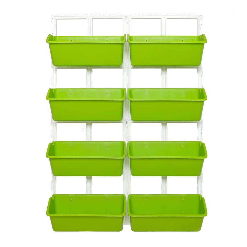 YIYIBYUS 13.1 in. x 5.1 in. Light Green Plastic Railing Vertical ...
