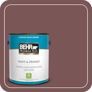 BEHR PREMIUM PLUS 1 qt. #120F-6 Japanese Maple Hi-Gloss Enamel Interior ...