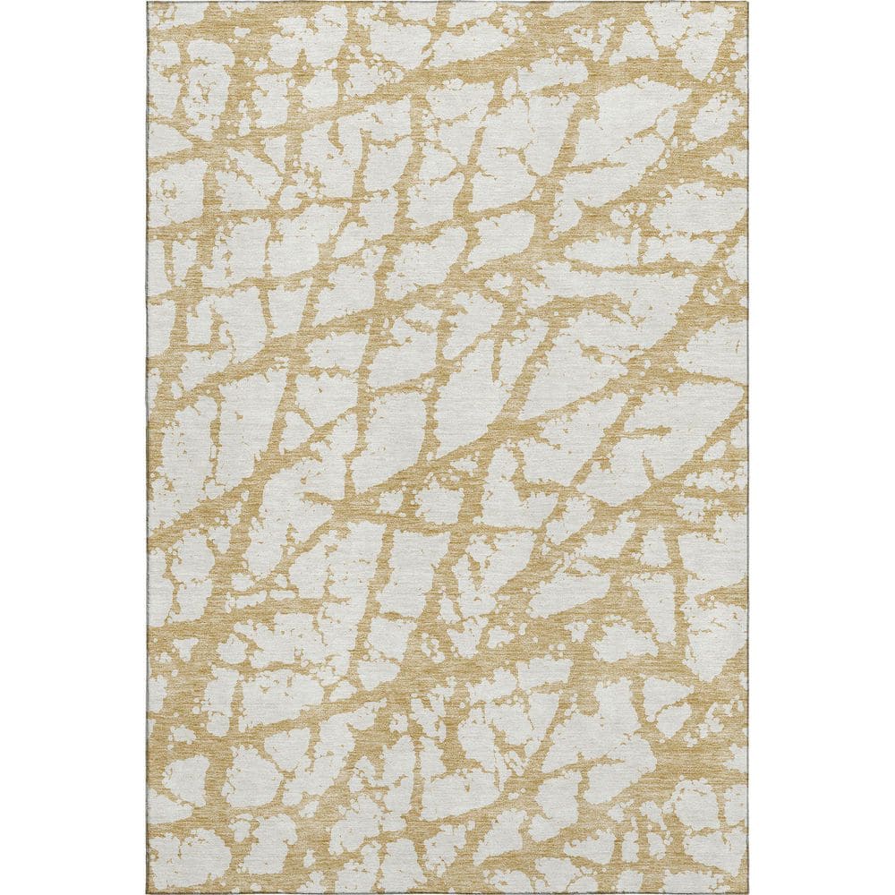 Addison Rugs Mayfield Premium Machine Washable Abstract AMF972 Gold 9 ...