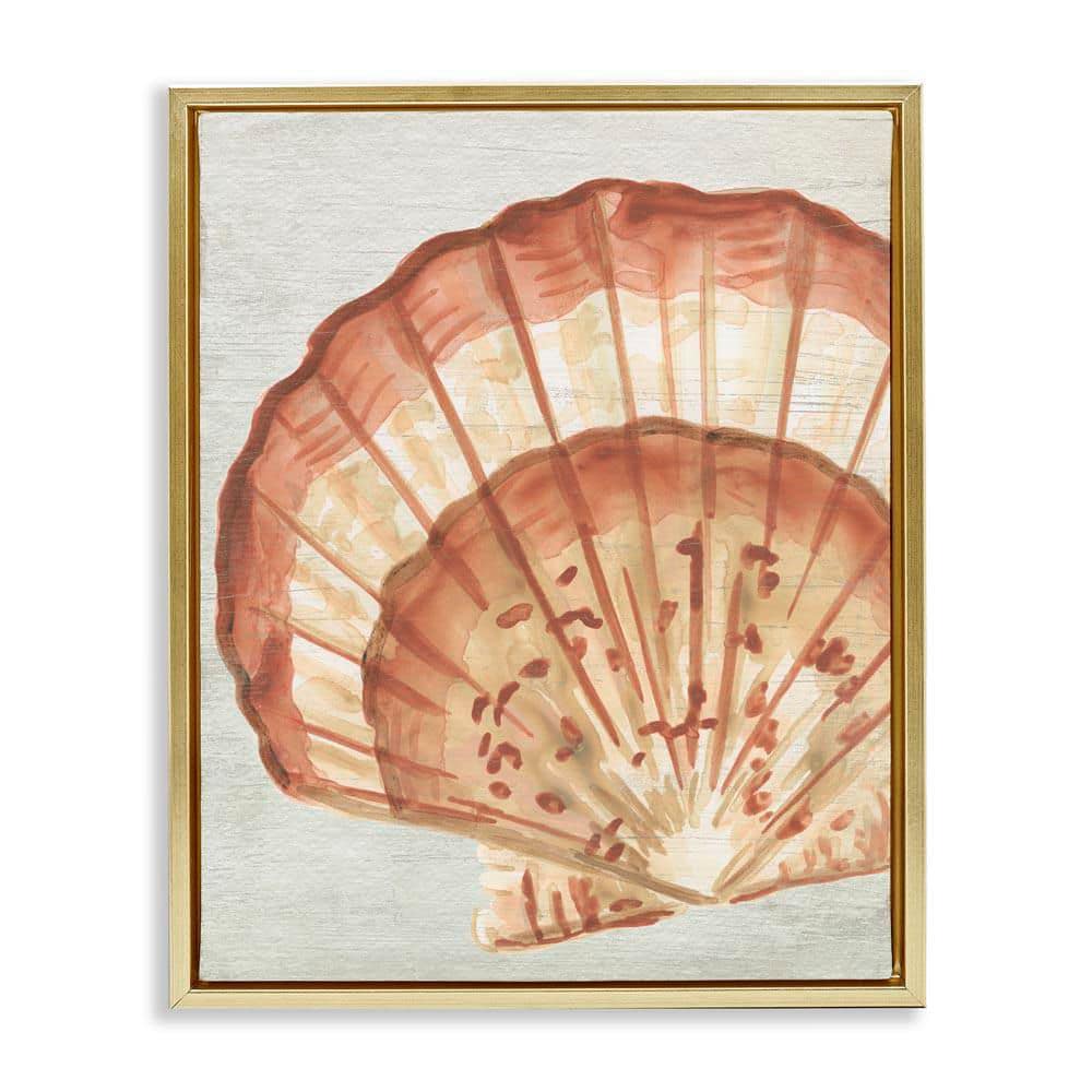 Stupell Industries Clam Shell in Beige by June Erica Vess Gold Floater ...