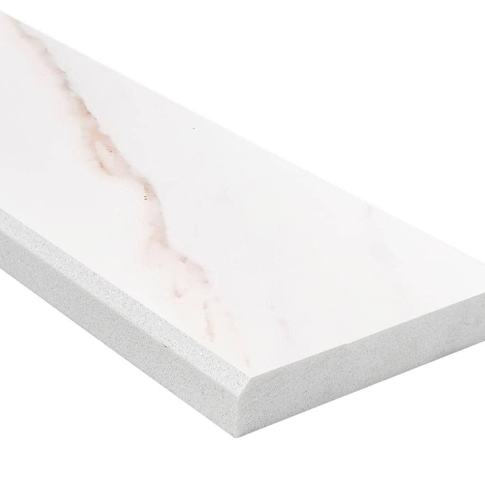 MSI Calacatta Gold 4 in. x 36 in. Polished Engineered Marble Double ...