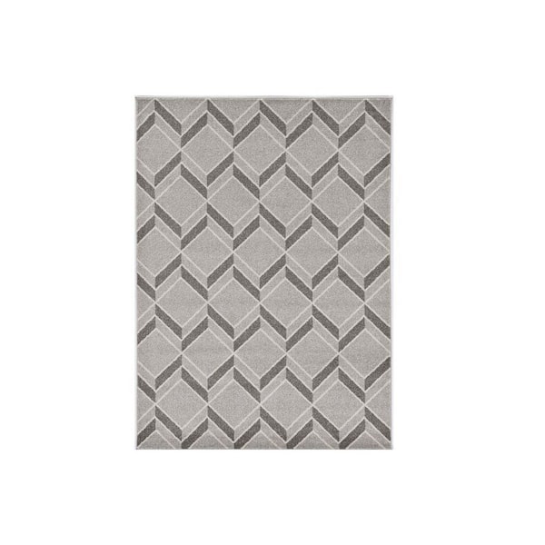 HomeRoots Gray 3 ft. x 5 ft. Woven Polypropylene Rectangle Indoor ...