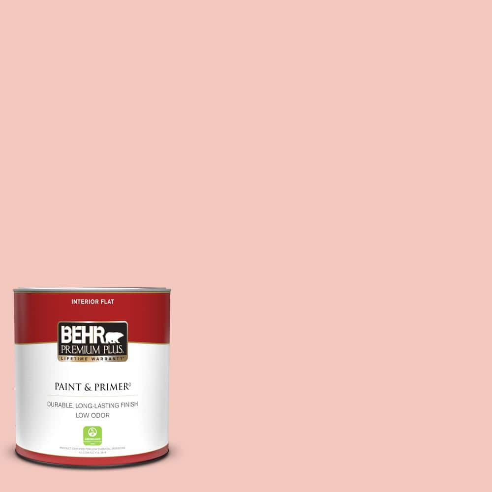 BEHR PREMIUM PLUS 1 qt. #M170-2 Prairie Rose Flat Low Odor Interior ...