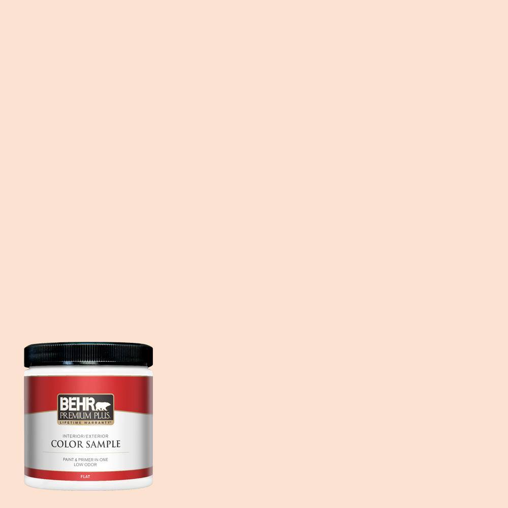 BEHR PREMIUM PLUS 8 oz. #PPL-21 Sweet Peach Flat Interior/Exterior ...